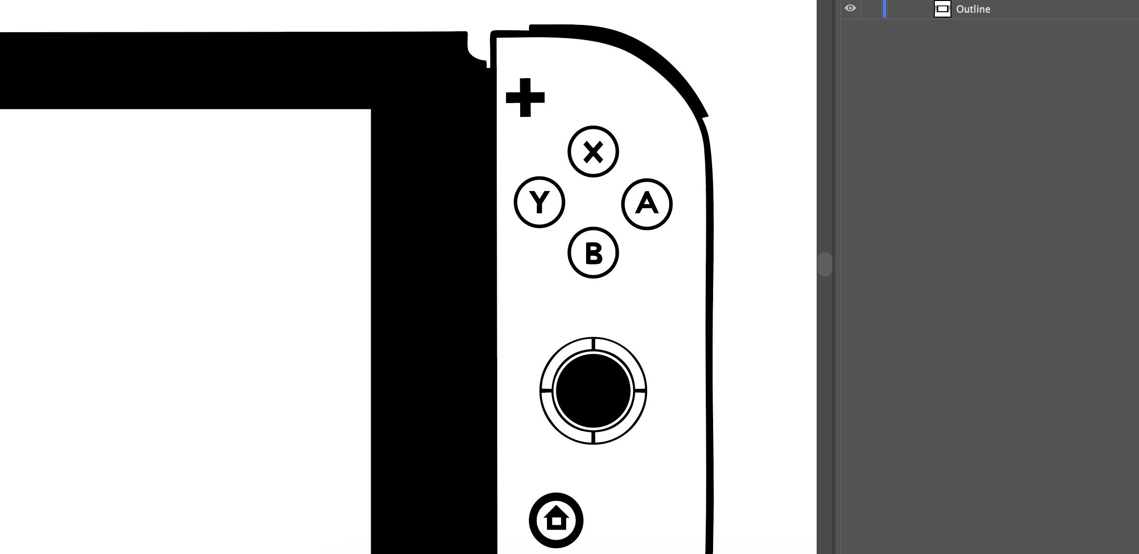 Nintendo Switch Vector Outline Nintendo Controller Black SVG | Etsy
