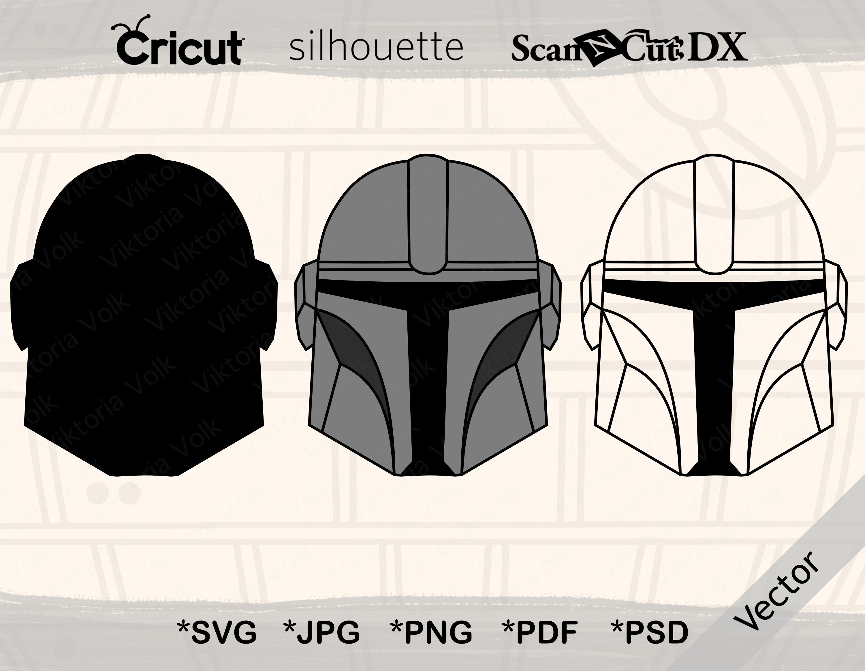 Mandalorian SVG Bundle Mando Cut File Helmet Layered By | Etsy