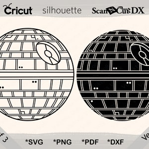 Death Star SVG Star Wars Cut File png pdf dxf pdf | Etsy