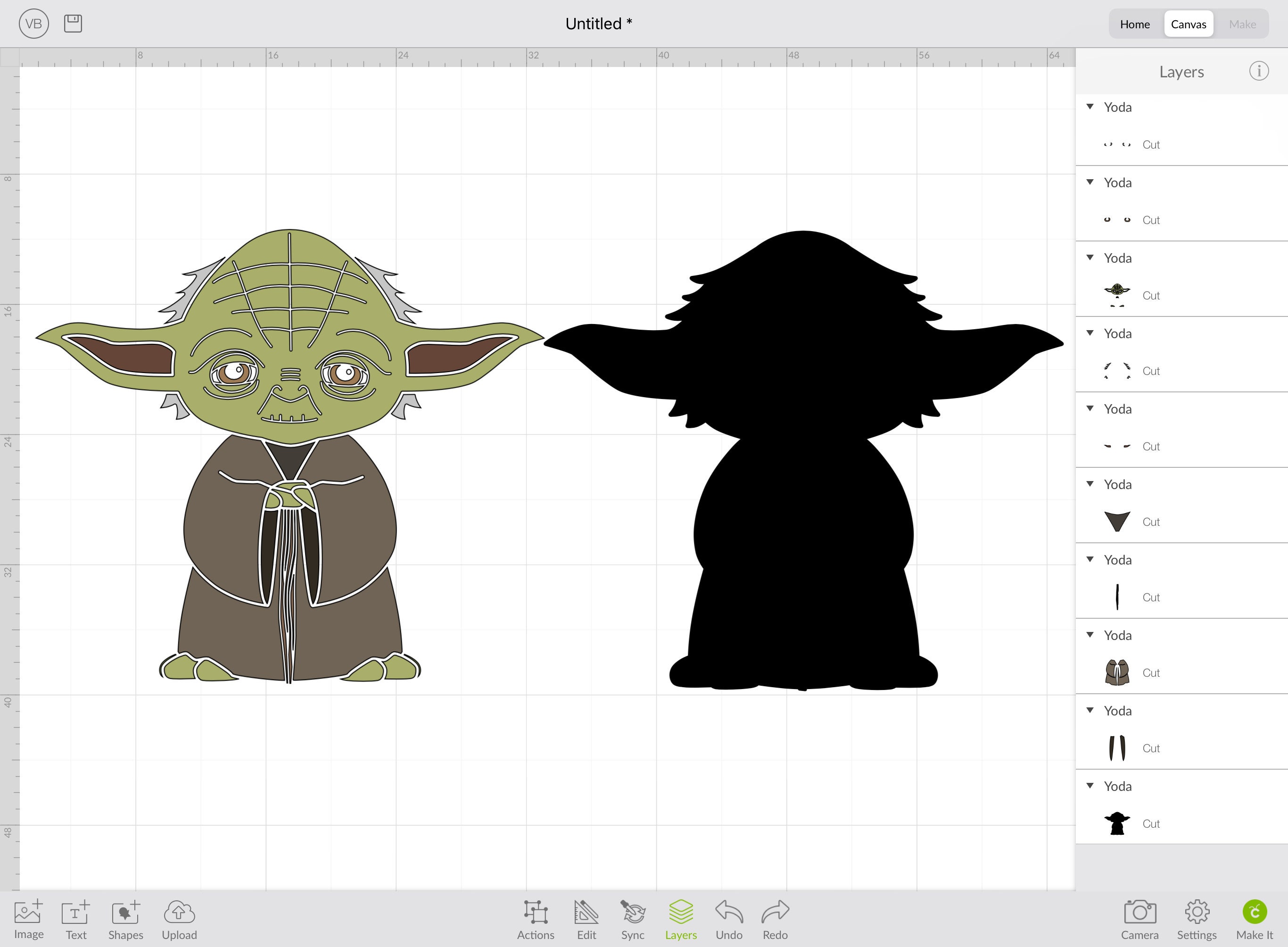 Yoda SVG Clipart Star Wars Cut File Cute Character jpg png | Etsy