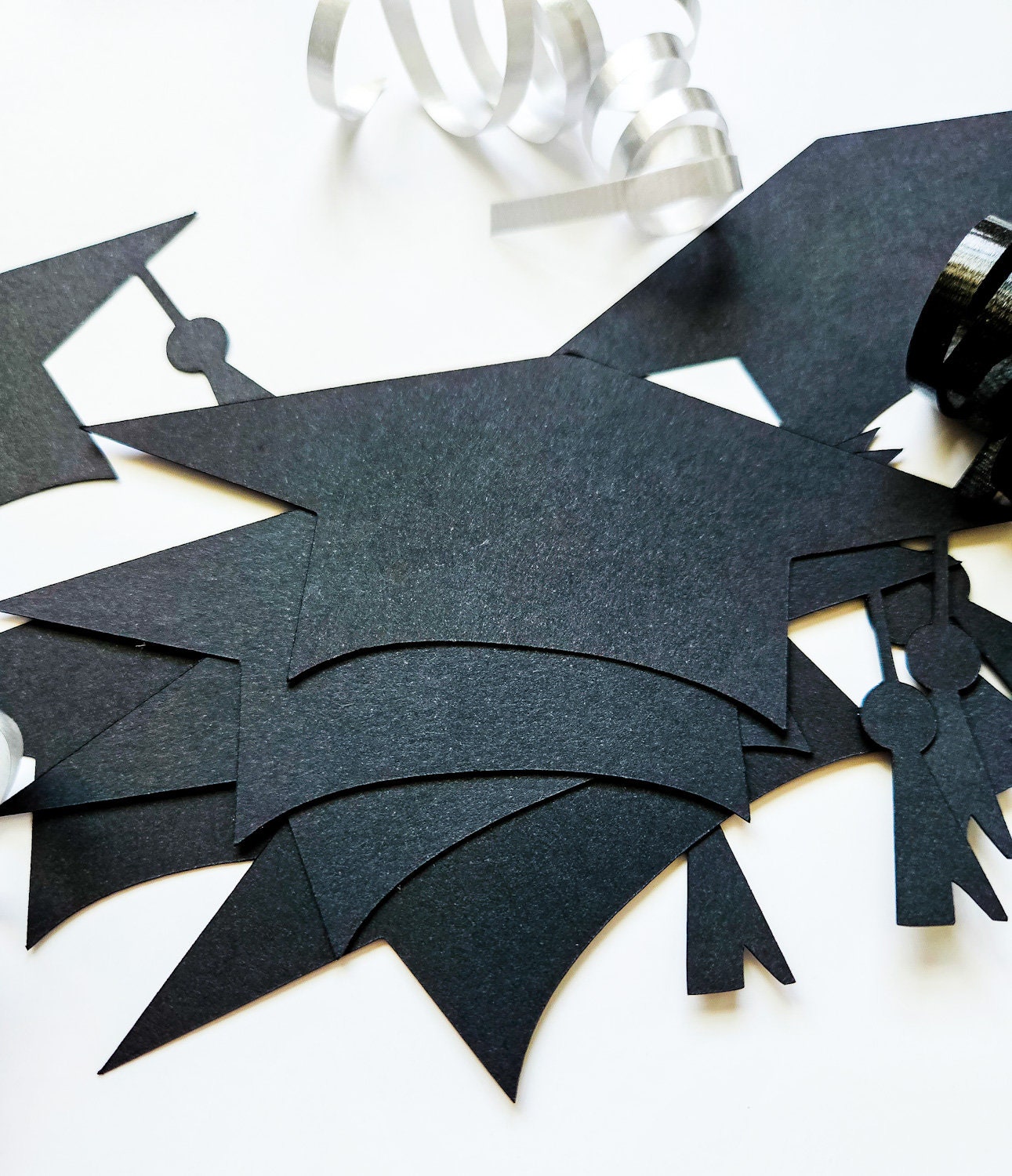 Graduation Cap Die Cut Cardstock Paper Shapes, Blank, 2.5in/5in, Black ...