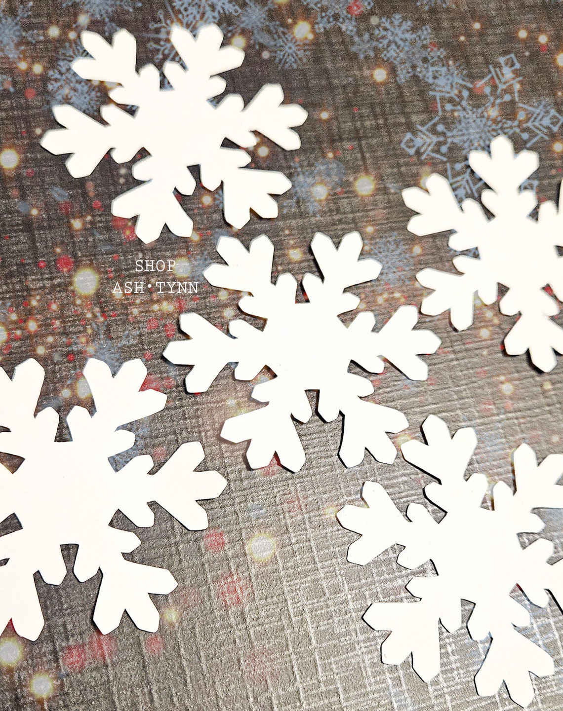 White Snowflake Shaped Cardstock Paper Die Cut Outs, 2.5/5in, Christmas ...