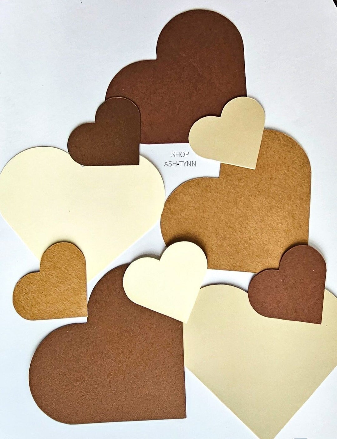 S'MORES Set of Die Cut Out Shaped Hearts & Stars, Cardstock, 2.5/5in ...
