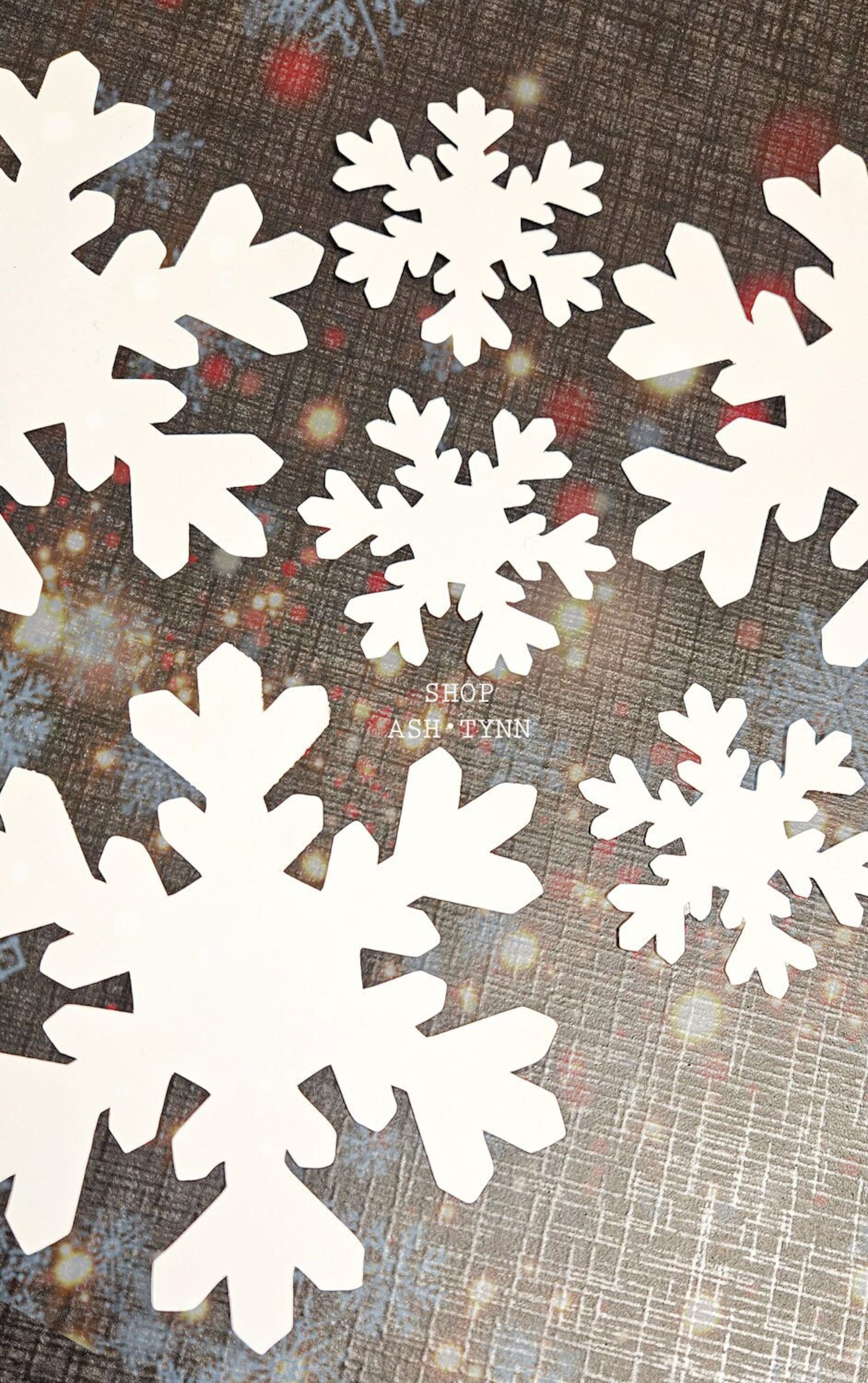 White Snowflake Shaped Cardstock Paper Die Cut Outs, 2.5/5in, Christmas ...