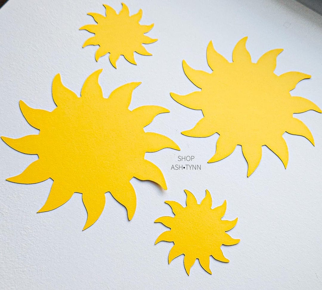 Sun Die Cut Cardstock Shapes: Yellow Scrapbooking Embellishments - Etsy
