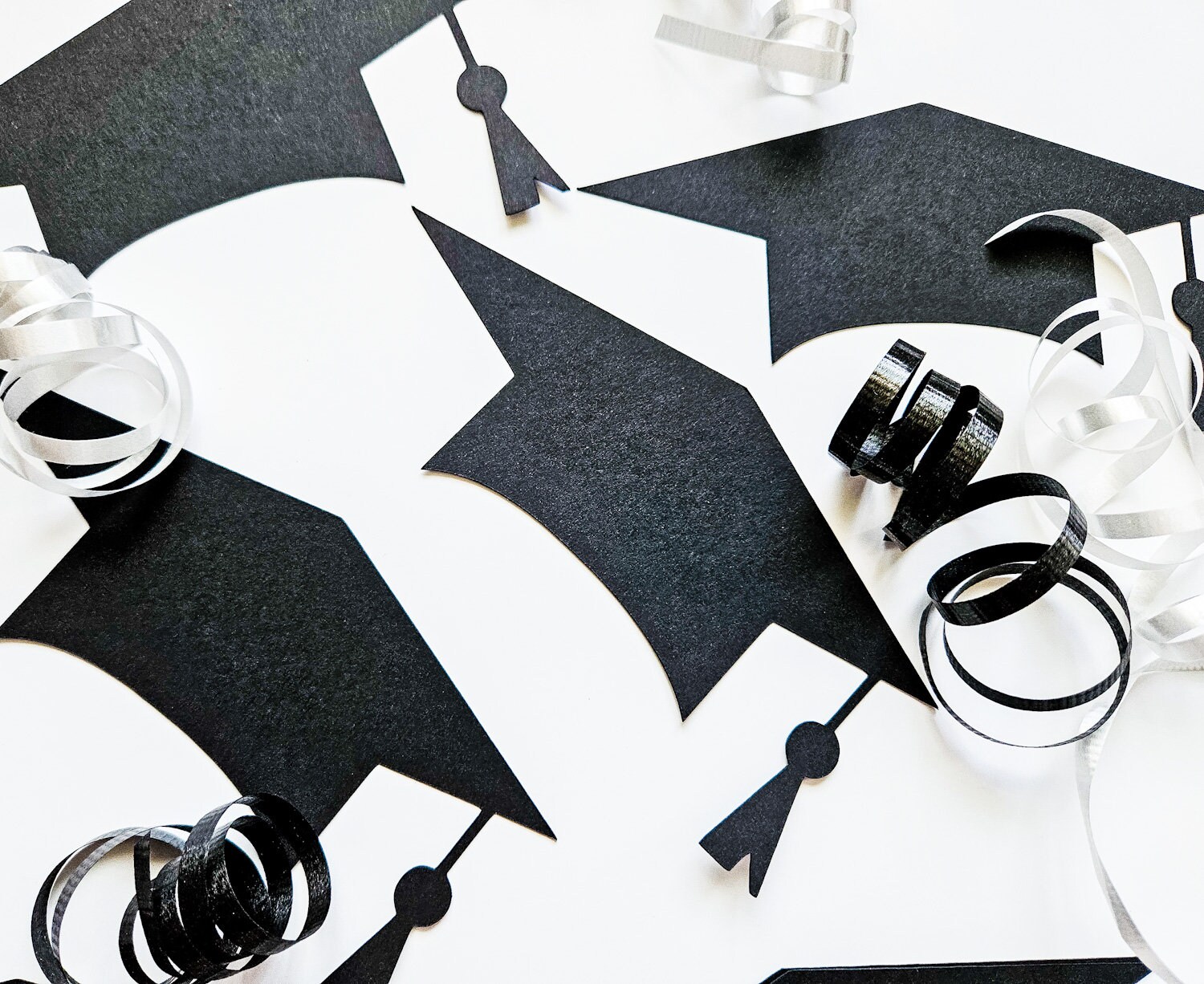 Graduation Cap Die Cut Cardstock Paper Shapes, Blank, 2.5in/5in, Black ...