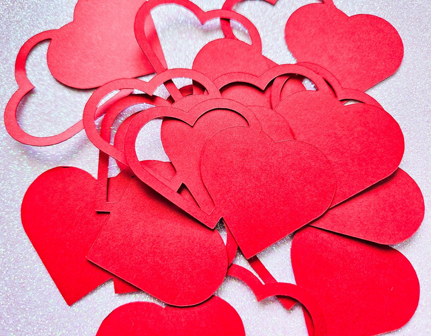 Red Heart Die Cut Out Cardstock Paper Shapes, 2 Styles, 2 Inch, for ...
