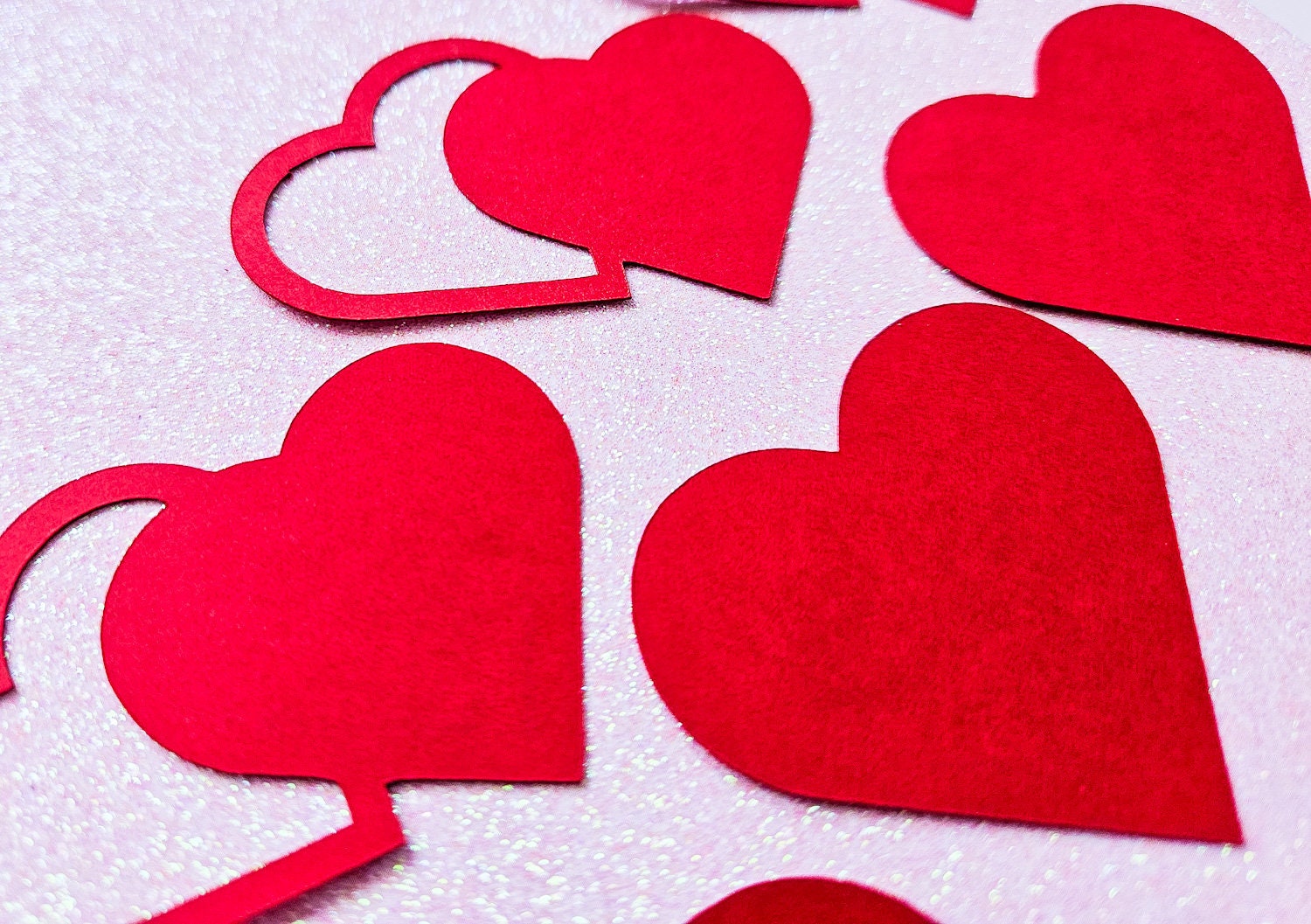 Red Heart Die Cut Out Cardstock Paper Shapes, 2 Styles, 2 Inch, for ...