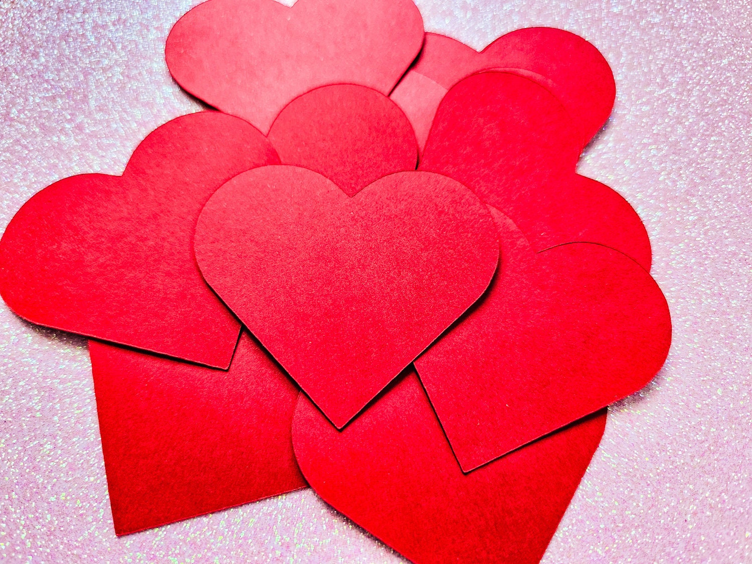 Red Heart Die Cut Out Cardstock Paper Shapes, 2 Styles, 2 Inch, for ...
