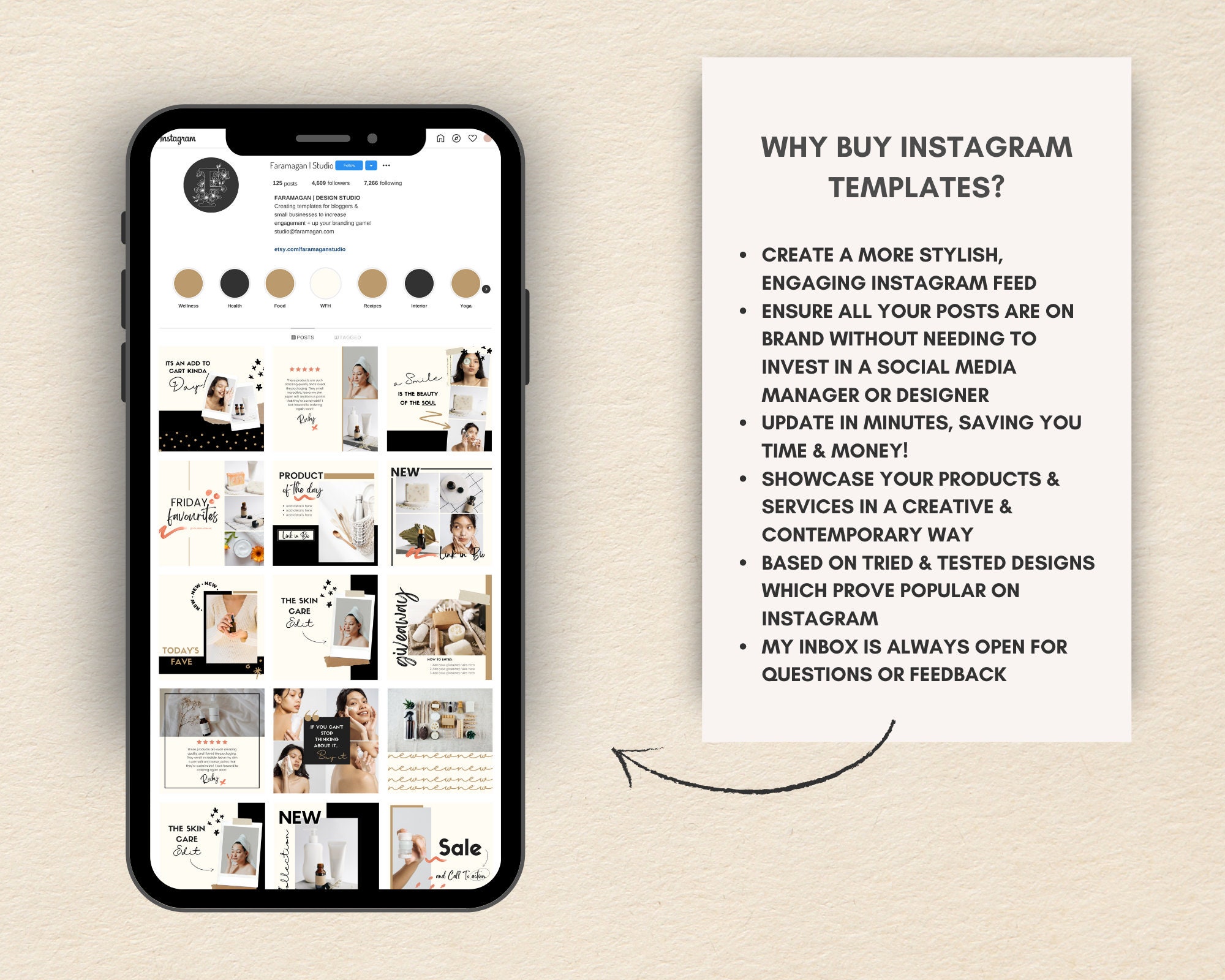 Instagram Templates for Small Business, Canva Templates for Instagram ...