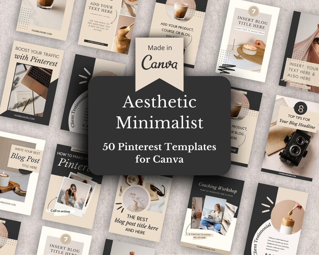50 Pinterest Templates Aesthetic - Canva Templates for Bloggers ...