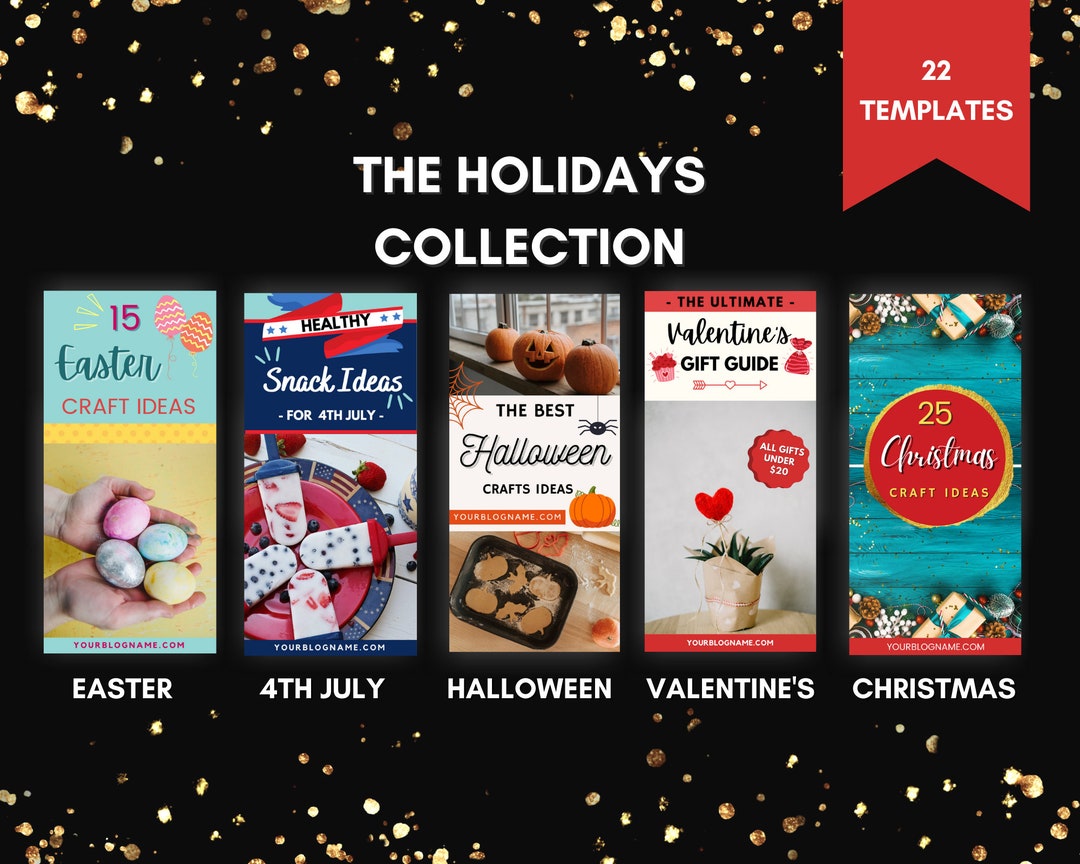 22 Pinterest Templates for Canva | Editable Pin Templates | Gift Guide ...