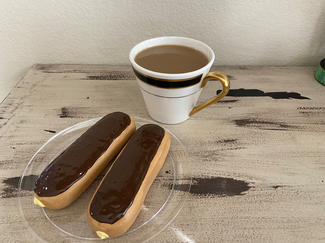 Faux Cup of Coffee With 2 Eclairs - Etsy