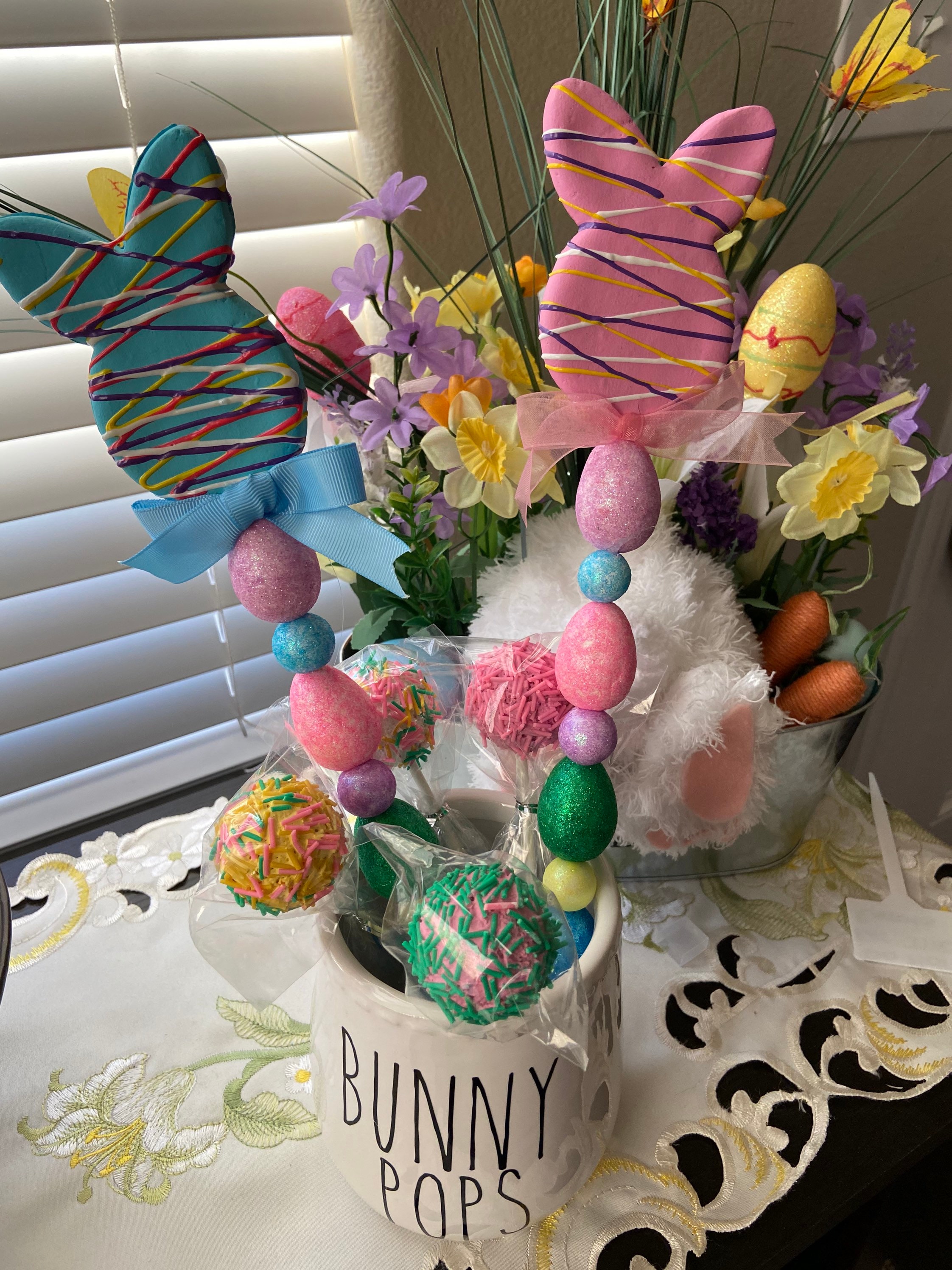 2 Faux Fake Peeps on a Stick - Etsy