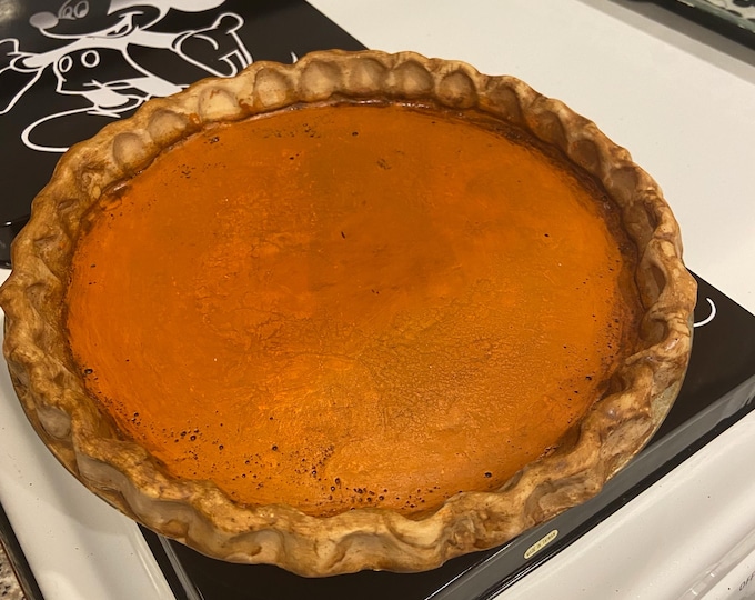 Primitive Faux 10” Pumpkin Pie, Farmhouse, Faux Food Display, Desserts ...