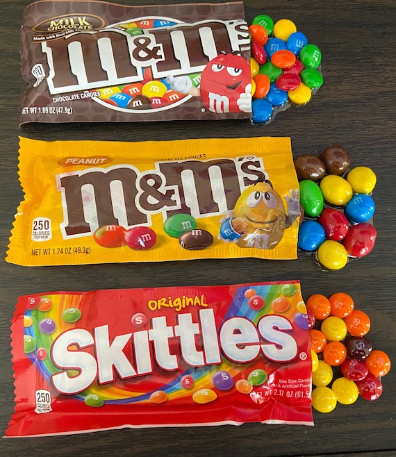 Fake Spill M&M Plain Peanut or Skittles - Etsy