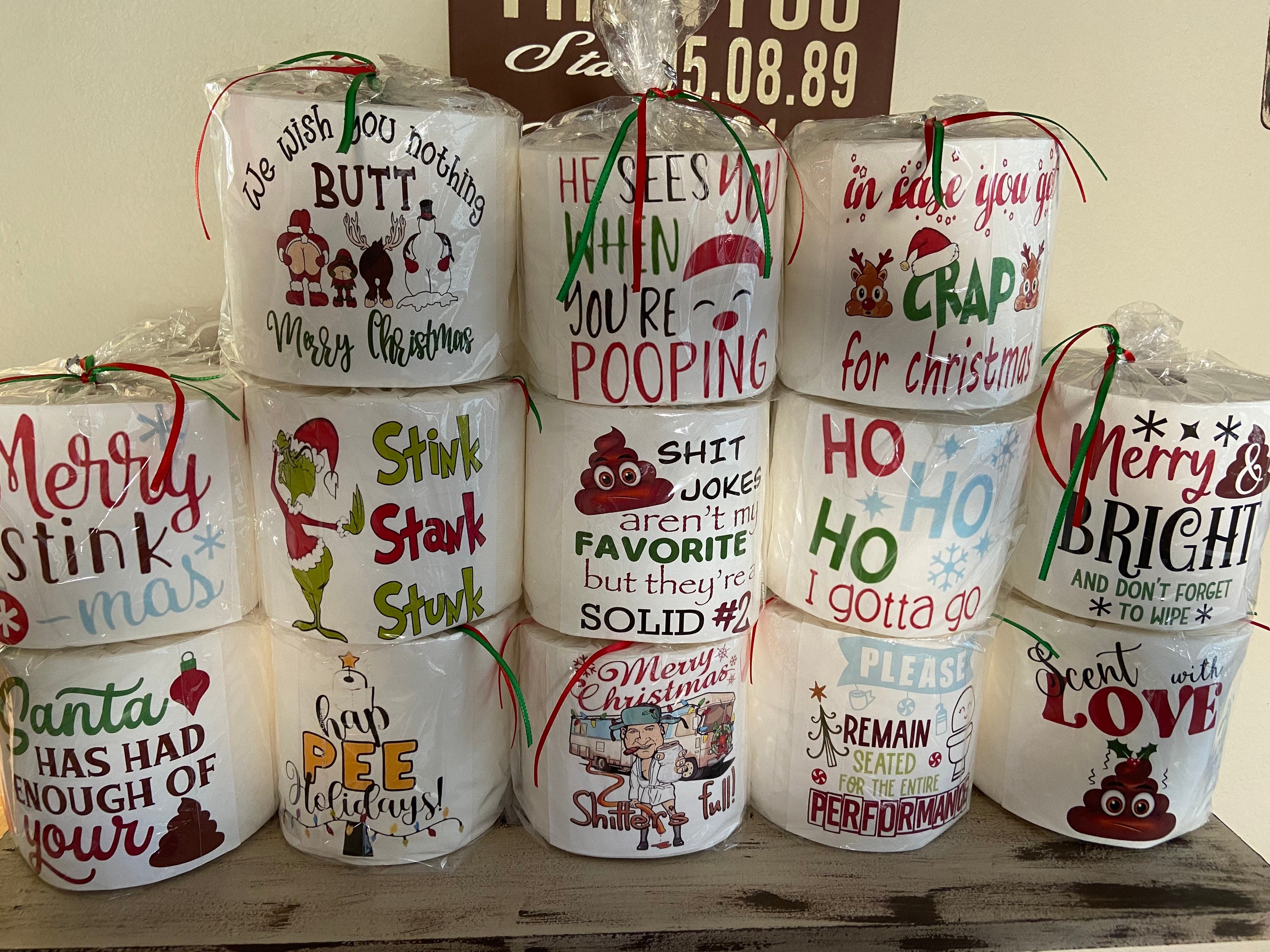 Christmas Toilet Paper Gag Gift - Etsy
