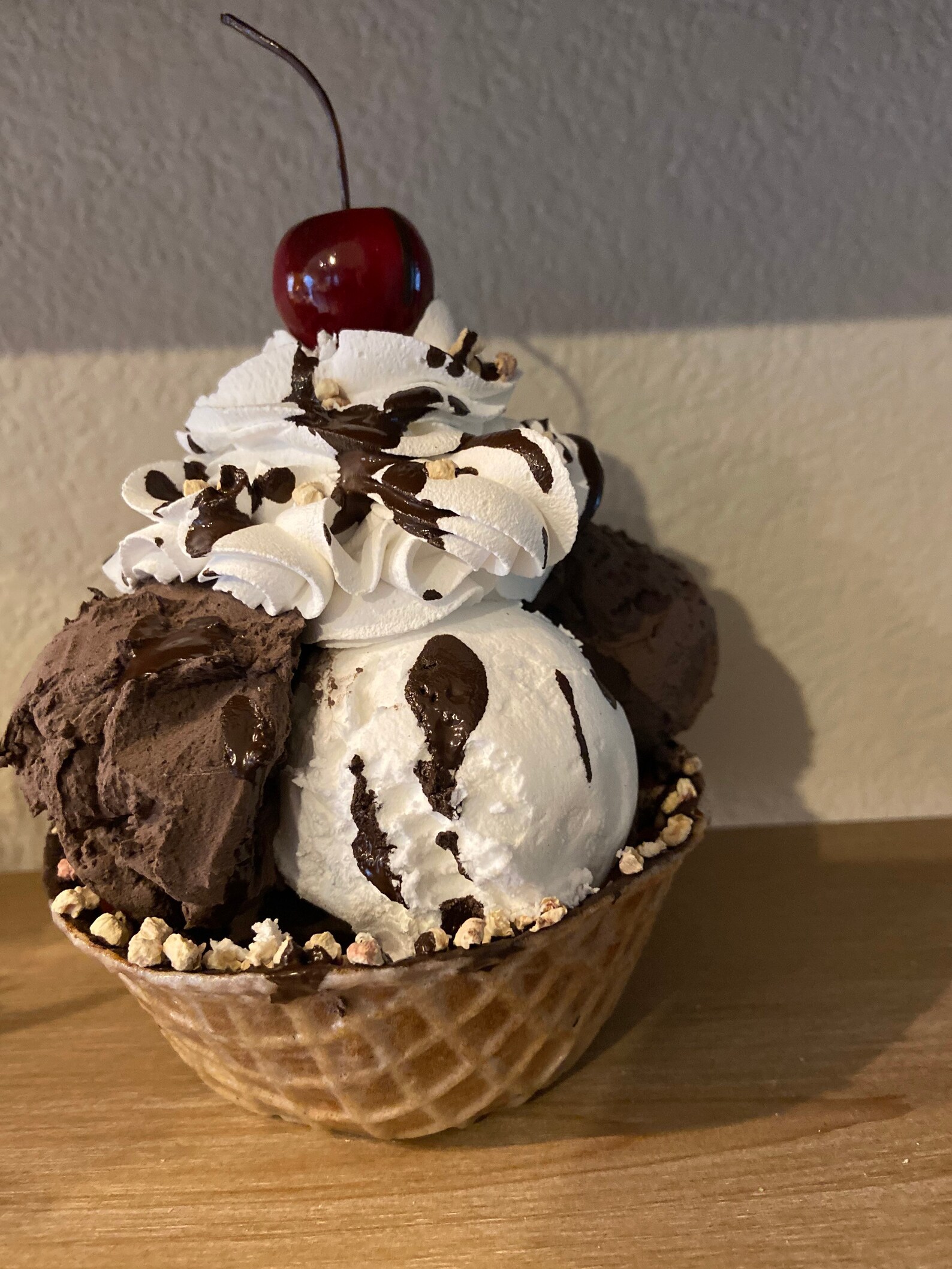 Faux Waffle Bowl Ice Cream Sundae - Etsy