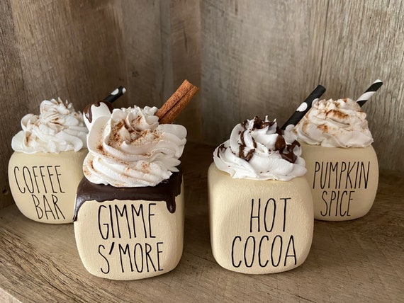 Faux Mini Block Coffee Block Decor Smores - Etsy