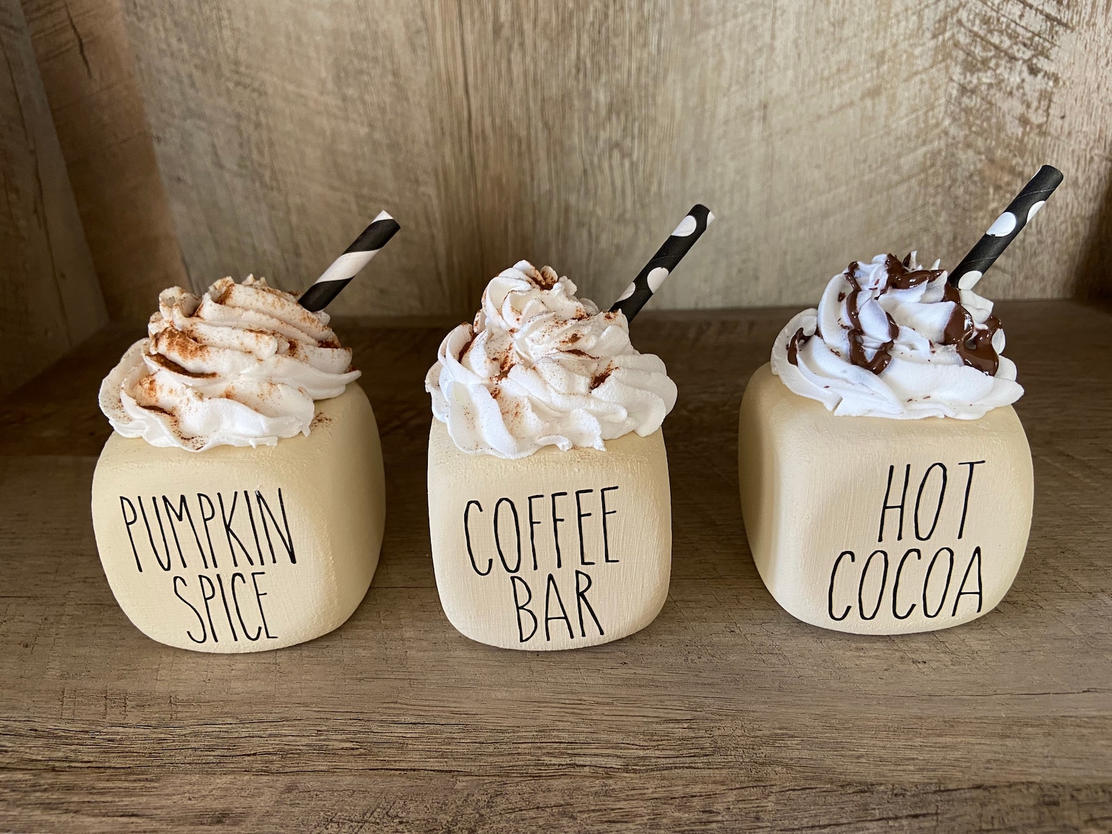 Faux Mini Coffee Bar Block Decor - Etsy