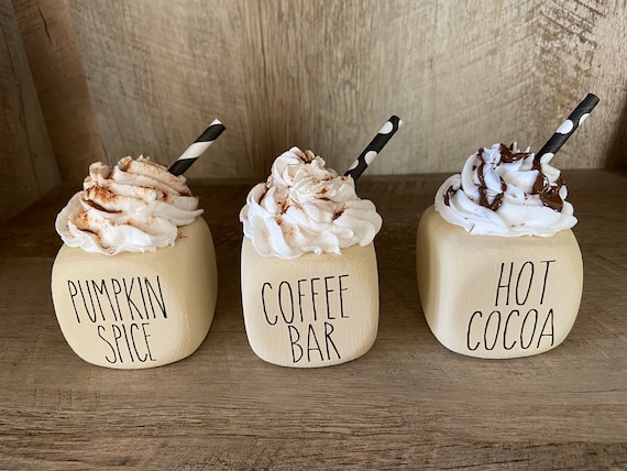 Faux Mini Coffee Bar Block Decor | Etsy