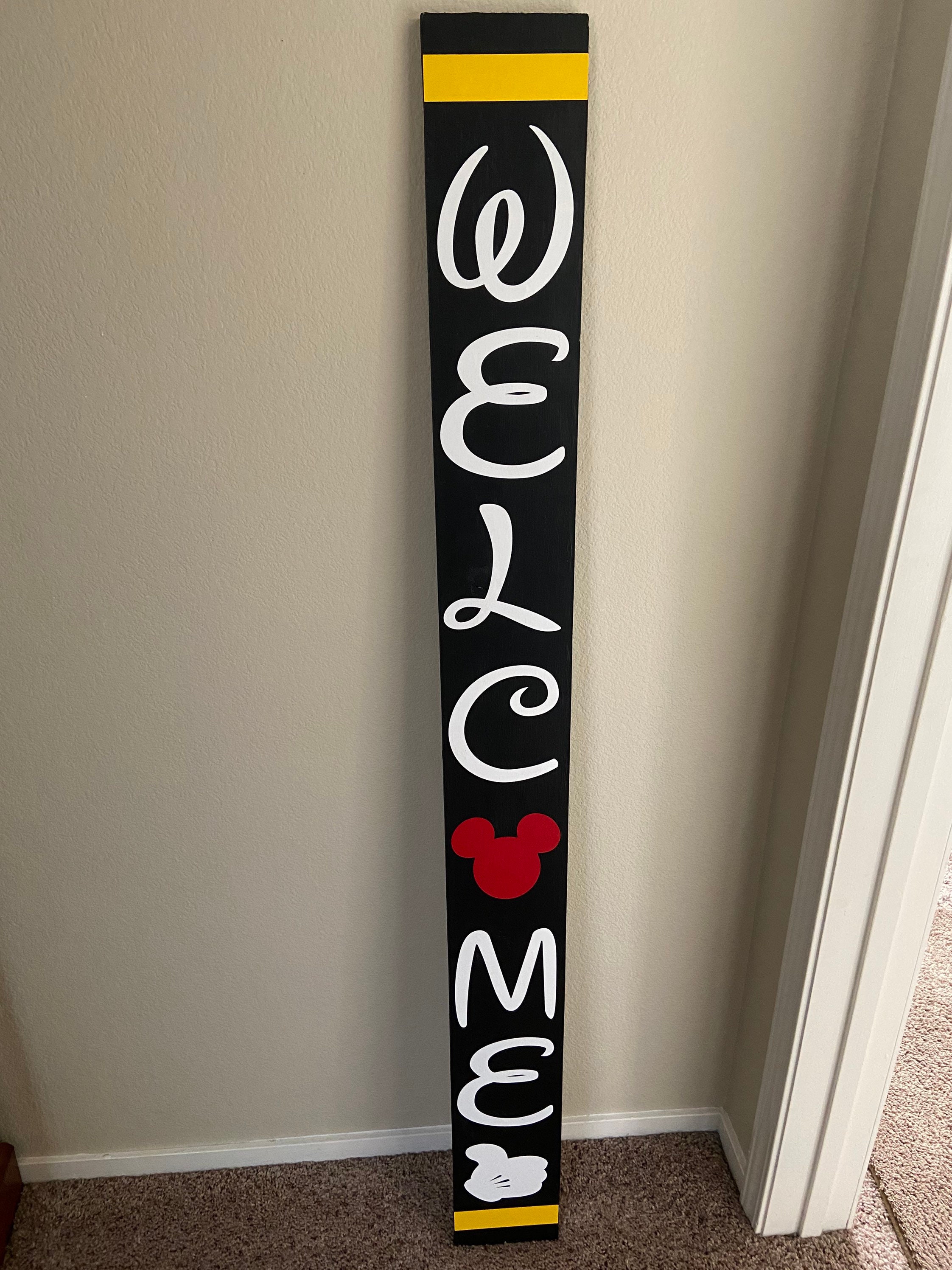 Mickey Mouse Outdoor Garden Welcome Sign - Etsy