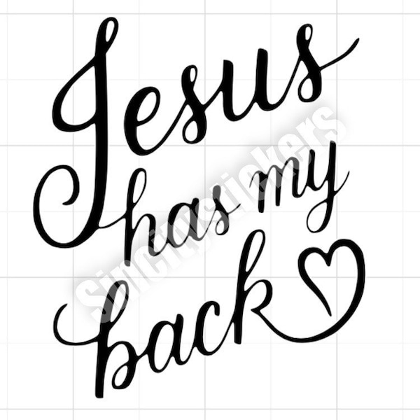 Jesus Has My Back Decal - Etsy