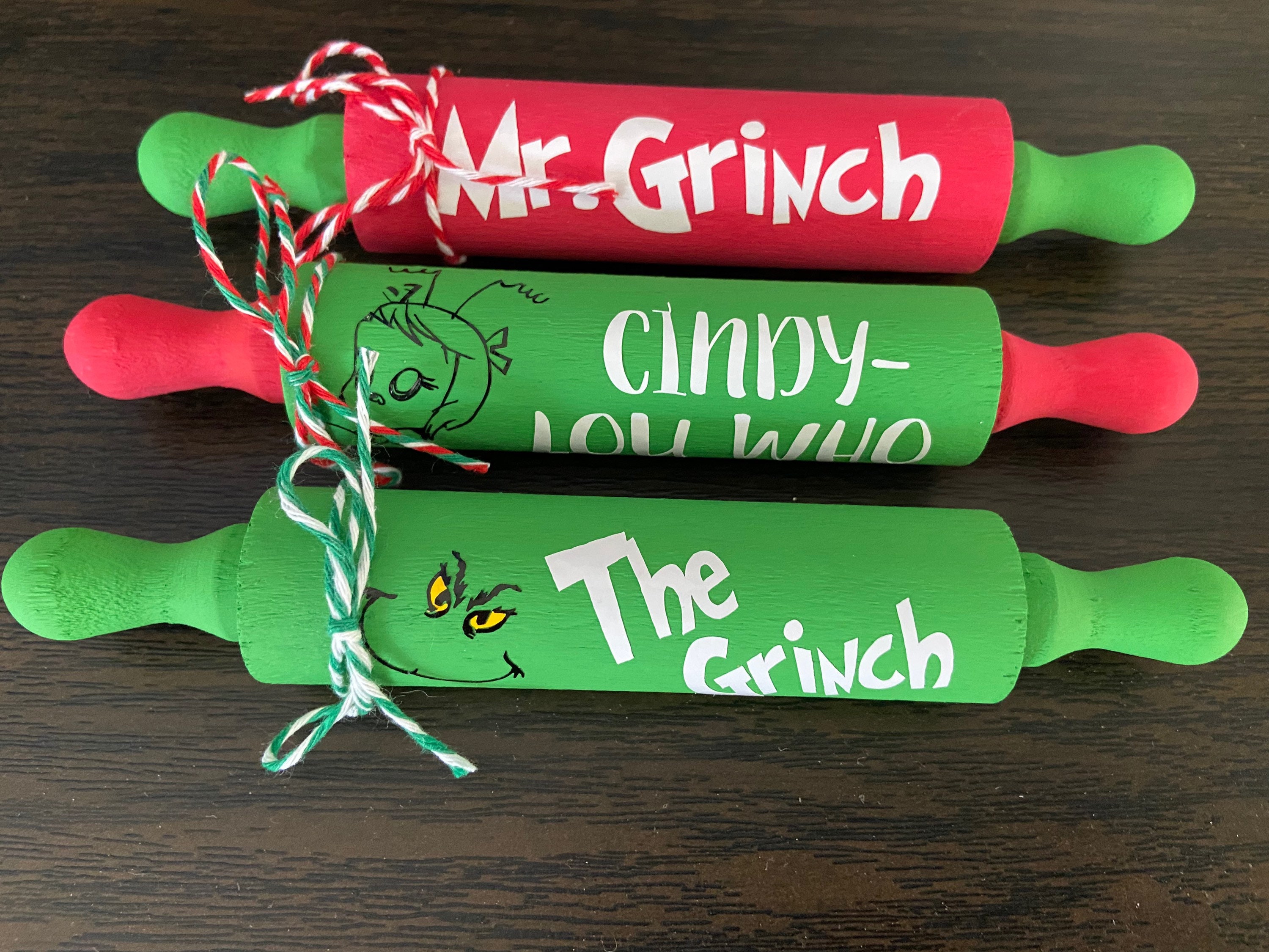 Grinch Mini Rolling Pins - Etsy