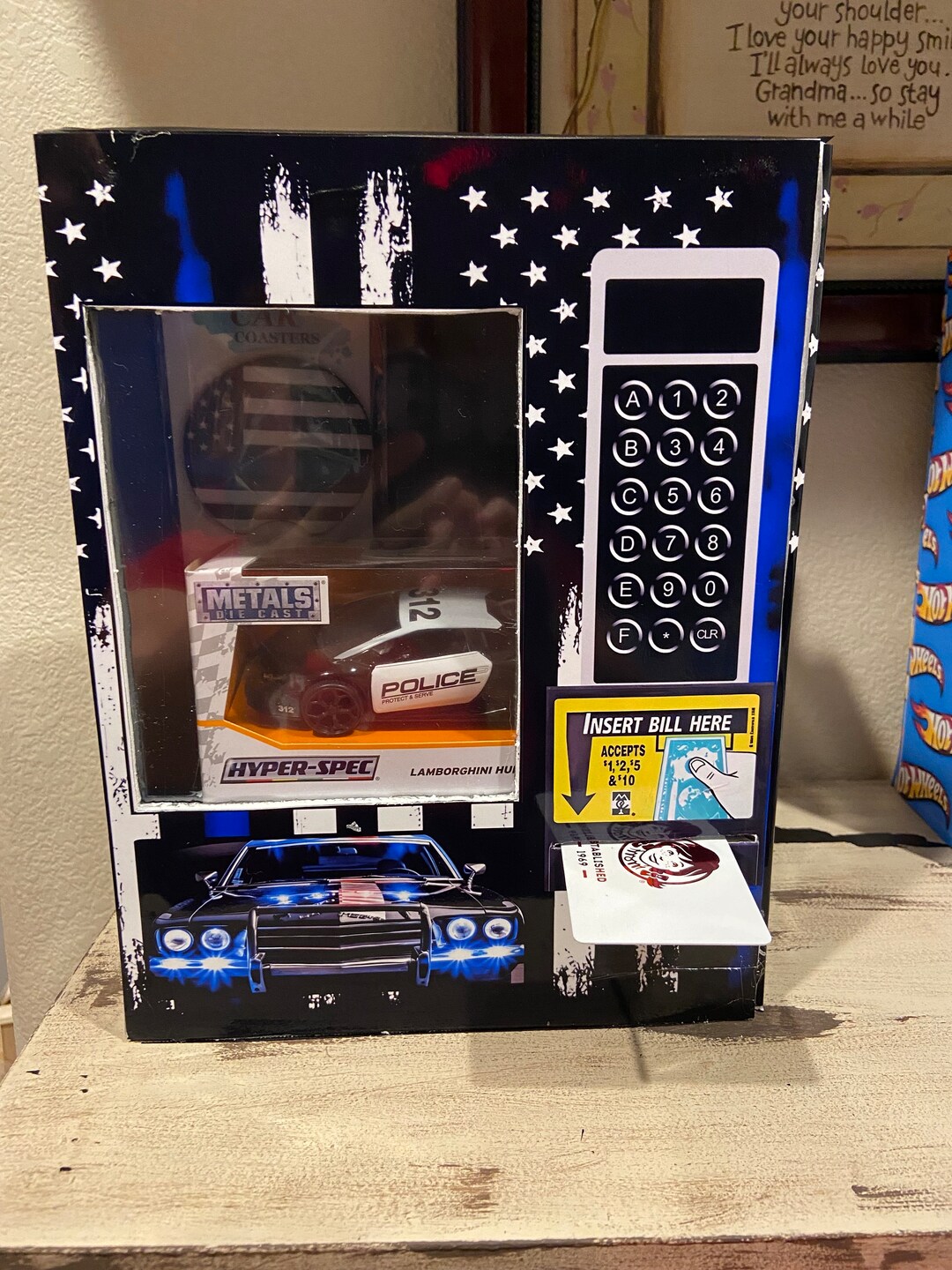 Police Thin Blue Line Vending Machine Gift Box - Etsy