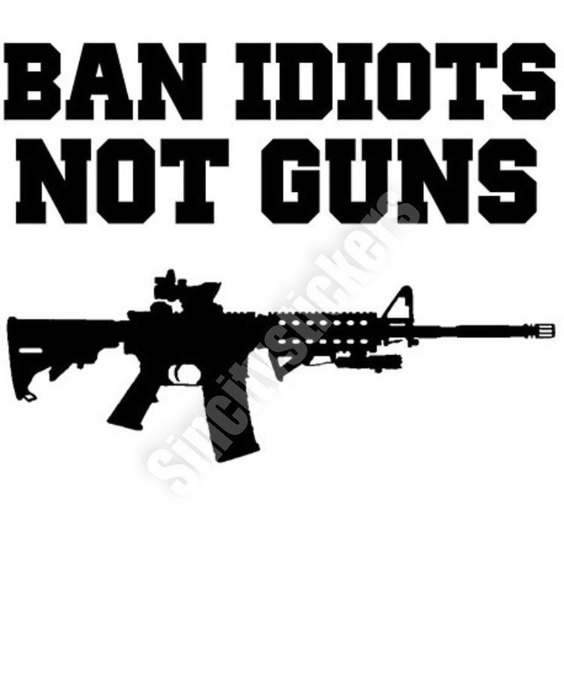 Band Idiots Not Guns Window Bumper Car Decal Sticker ...buy 3 - Etsy