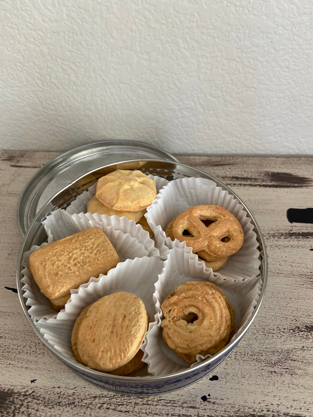 Faux Danish Style Butter Cookies in Tin - Etsy