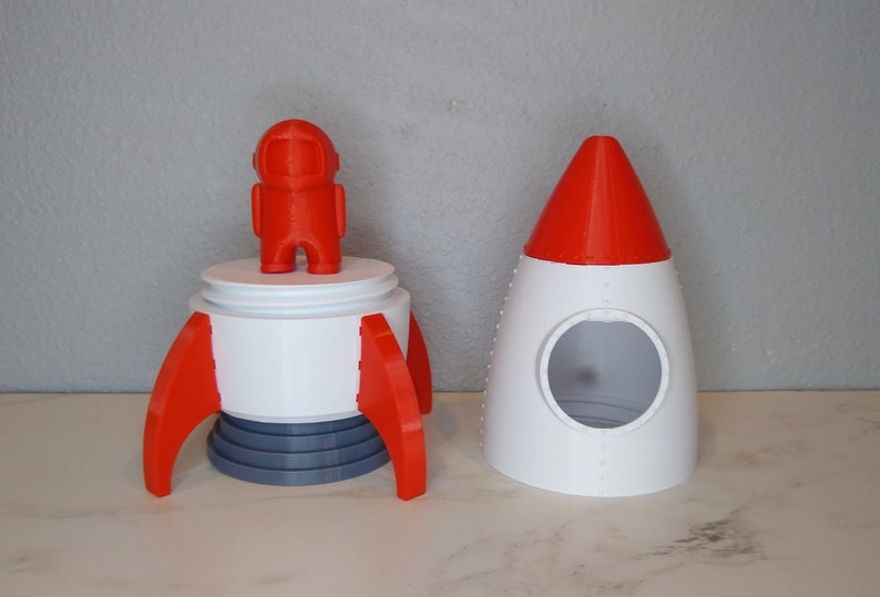 Rocket Ship With Astronaut / Toy Rocket / 3D Printed | Etsy