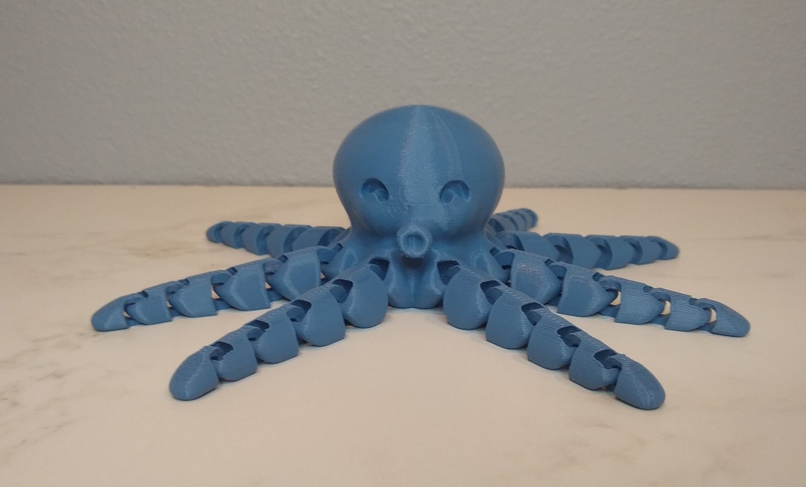 Flexible Octopus / Toy Action Figure / 3D Printed | Etsy