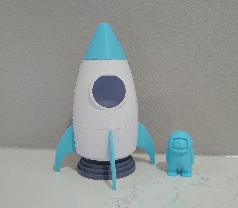 Rocket Ship With Astronaut / Toy Rocket / 3D Printed | Etsy