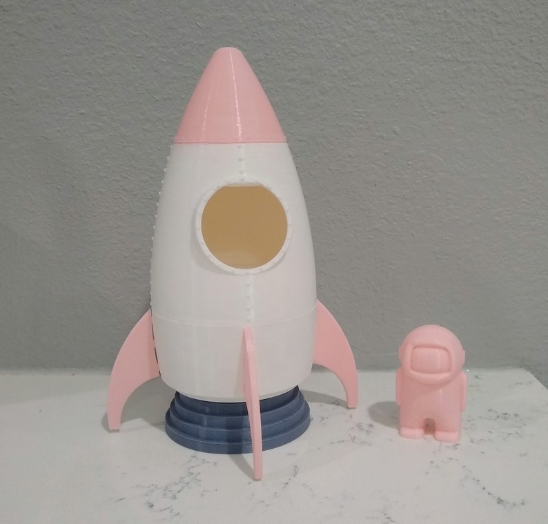 Rocket Ship With Astronaut / Toy Rocket / 3D Printed - Etsy