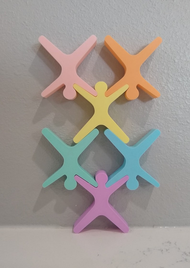 People Stacking Blocks / Montessori Toy / 6-12 Piece Set / 3D - Etsy