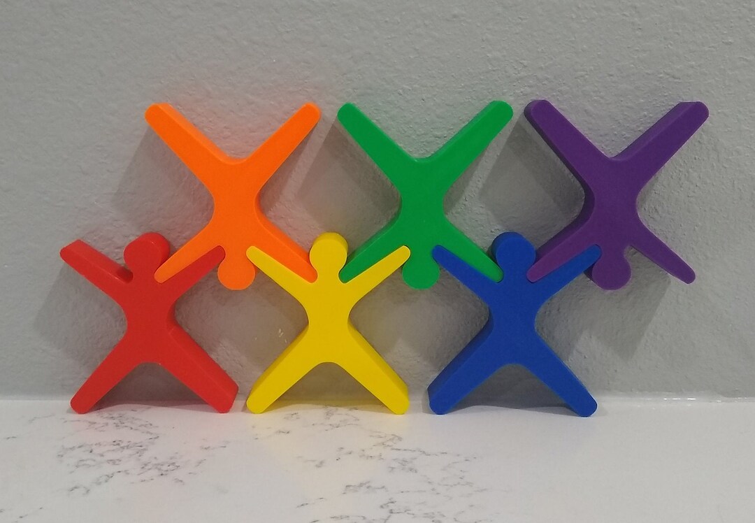 People Stacking Blocks / Montessori Toy / 6-12 Piece Set / 3D - Etsy