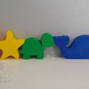 Sea Creature Stacking Blocks / Montessori Toy / 6-12 Piece Set / 3D ...