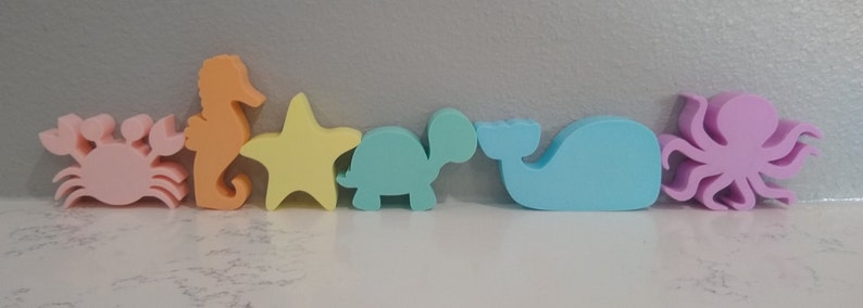 Sea Creature Stacking Blocks / Montessori Toy / 6-12 Piece Set / 3D ...