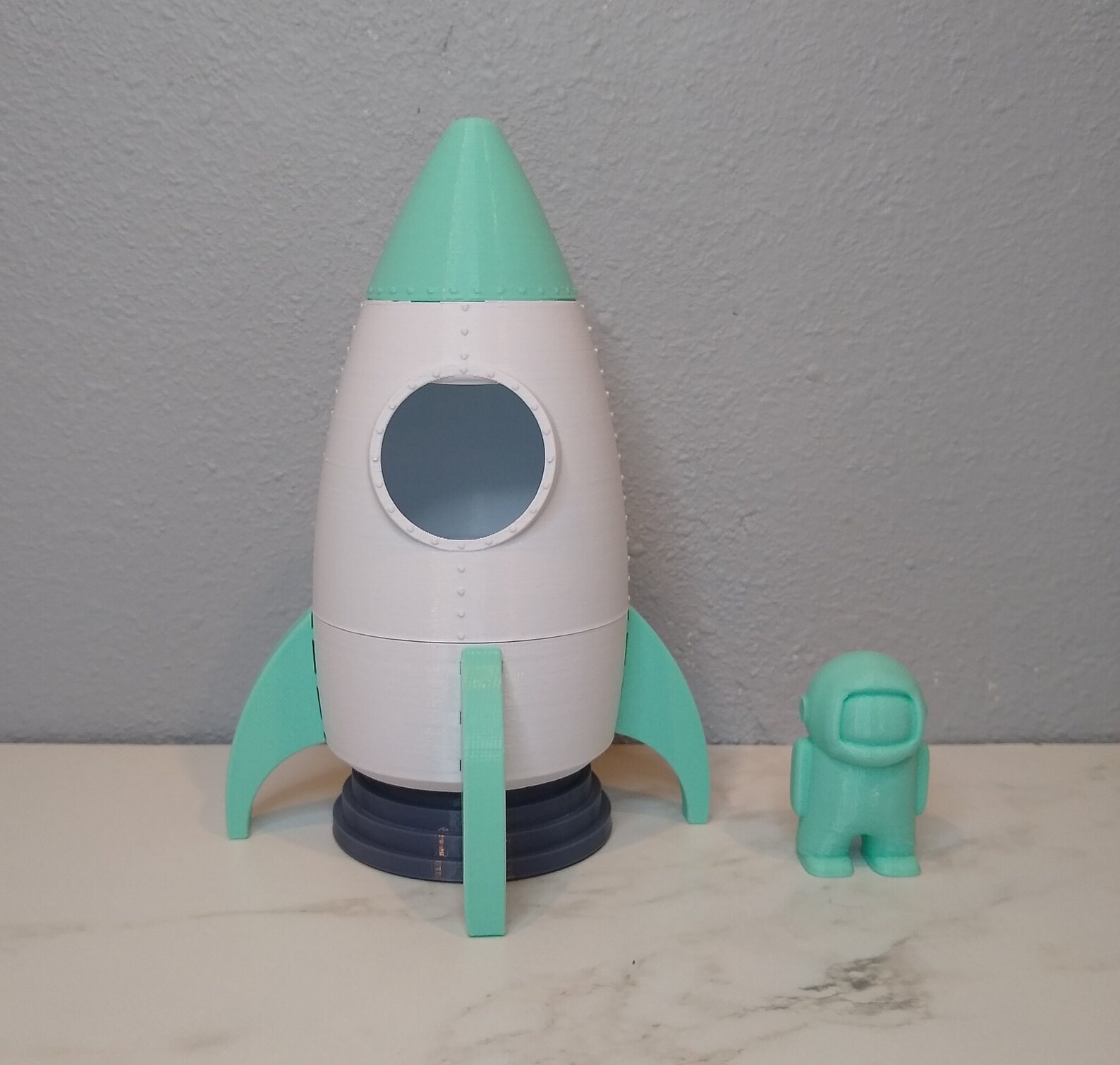 Rocket Ship With Astronaut / Toy Rocket / 3D Printed | Etsy
