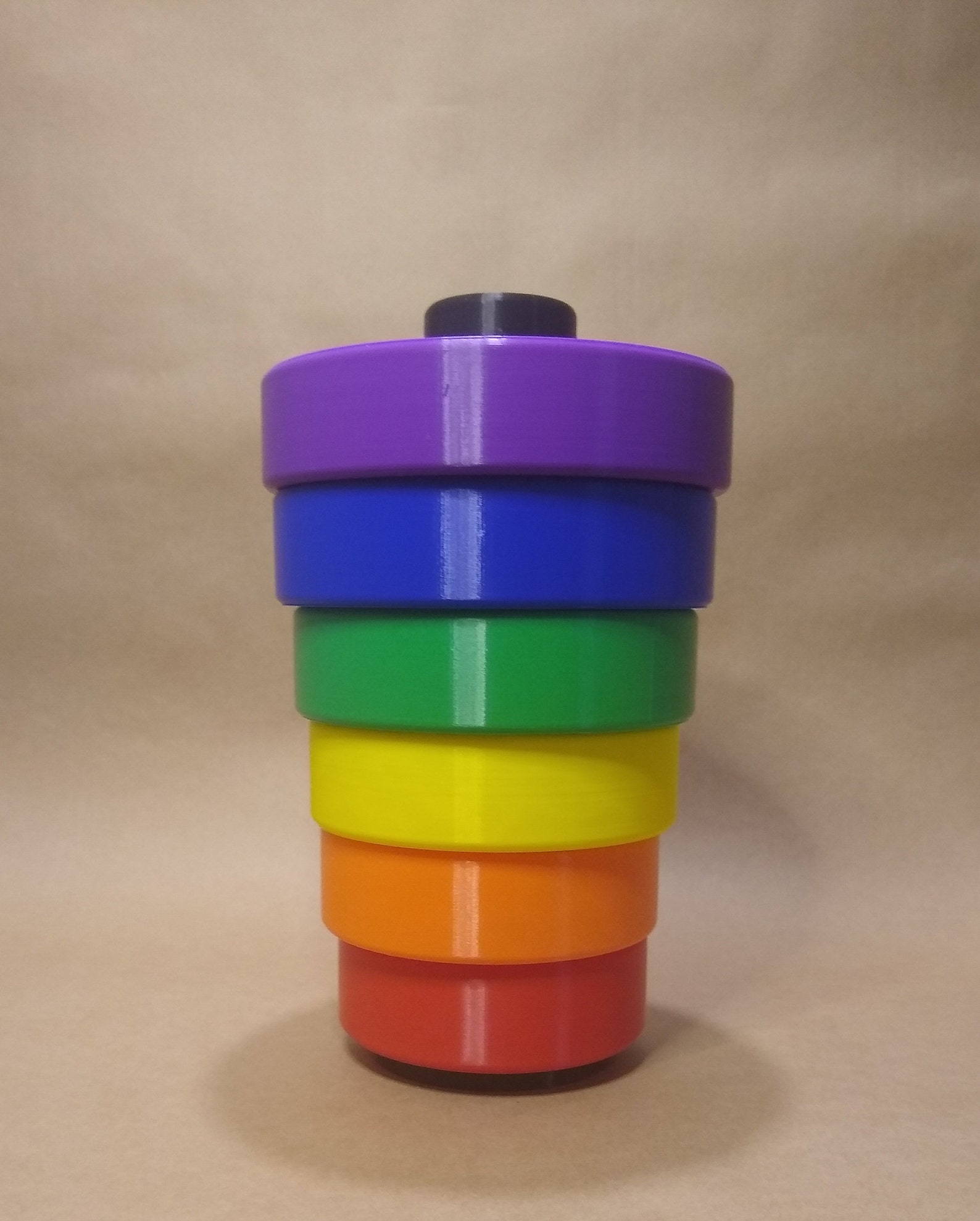 Stacking Ring Tower / Montessori Toy / 7 Piece Set / 3D | Etsy