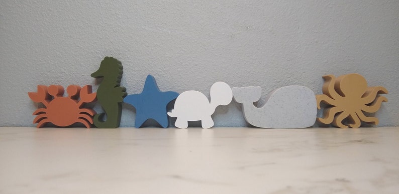 Sea Creature Stacking Blocks / Montessori Toy / 6-12 Piece Set - Etsy