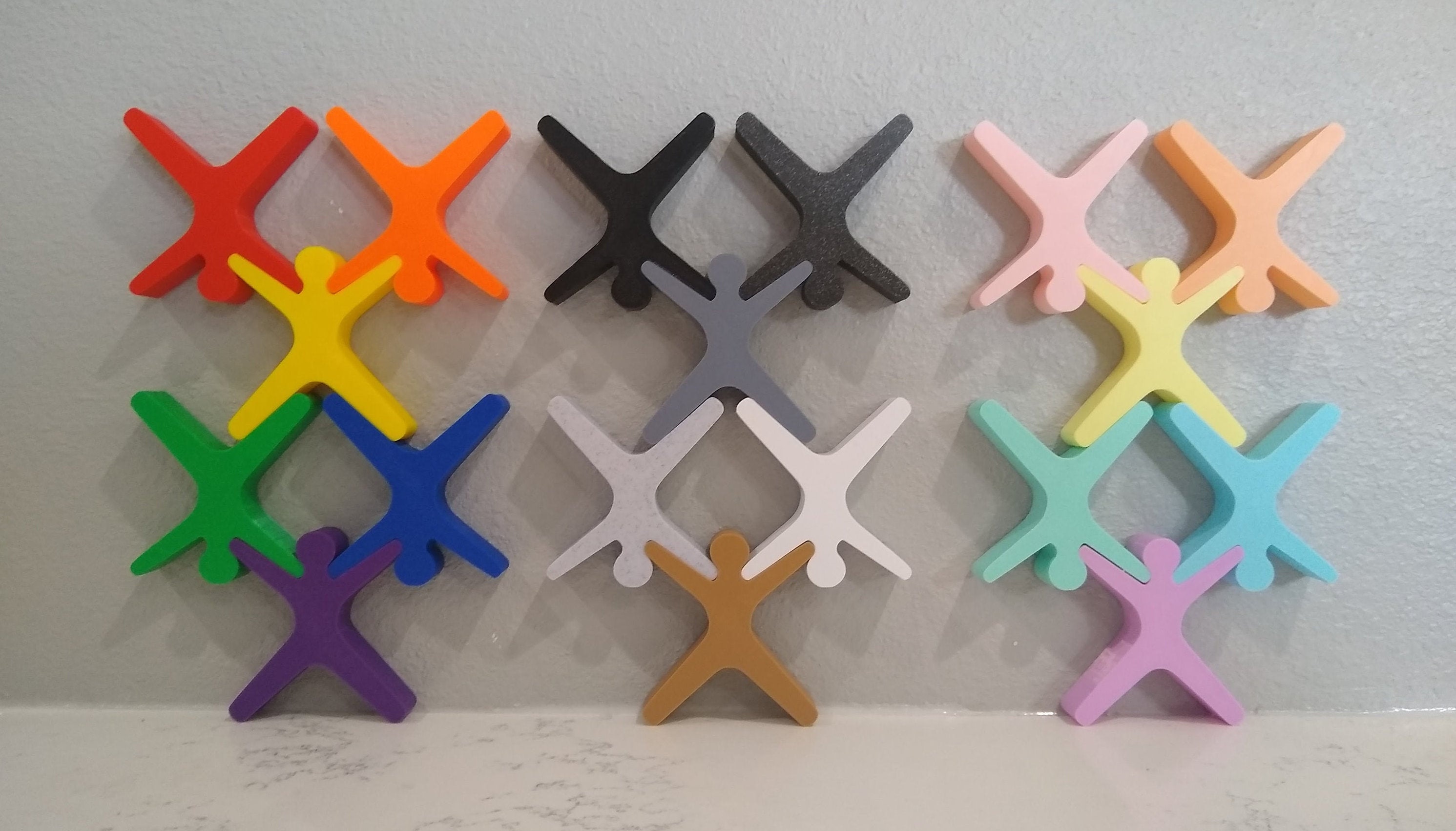 People Stacking Blocks / Montessori Toy / 6-12 Piece Set / 3D - Etsy