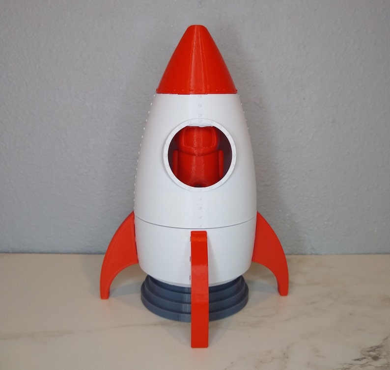 Rocket Ship With Astronaut / Toy Rocket / 3D Printed | Etsy