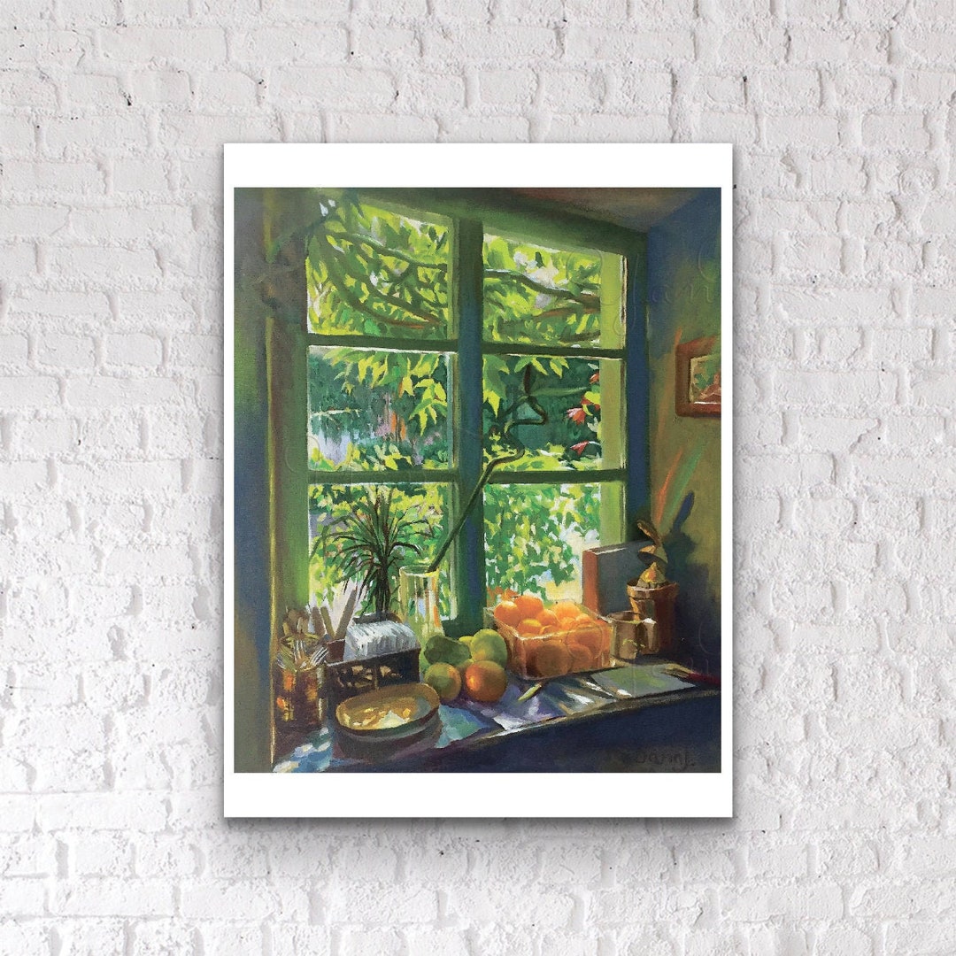 Still Life on the Window Oranges Sunlight Morning Digital Print ...