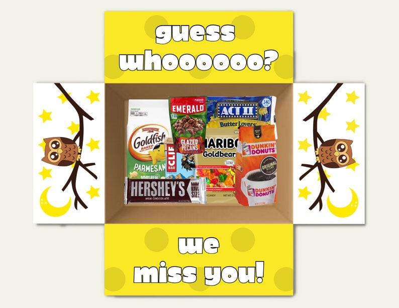 Miss You Care Package / Instant Download / Printable / College Care ...