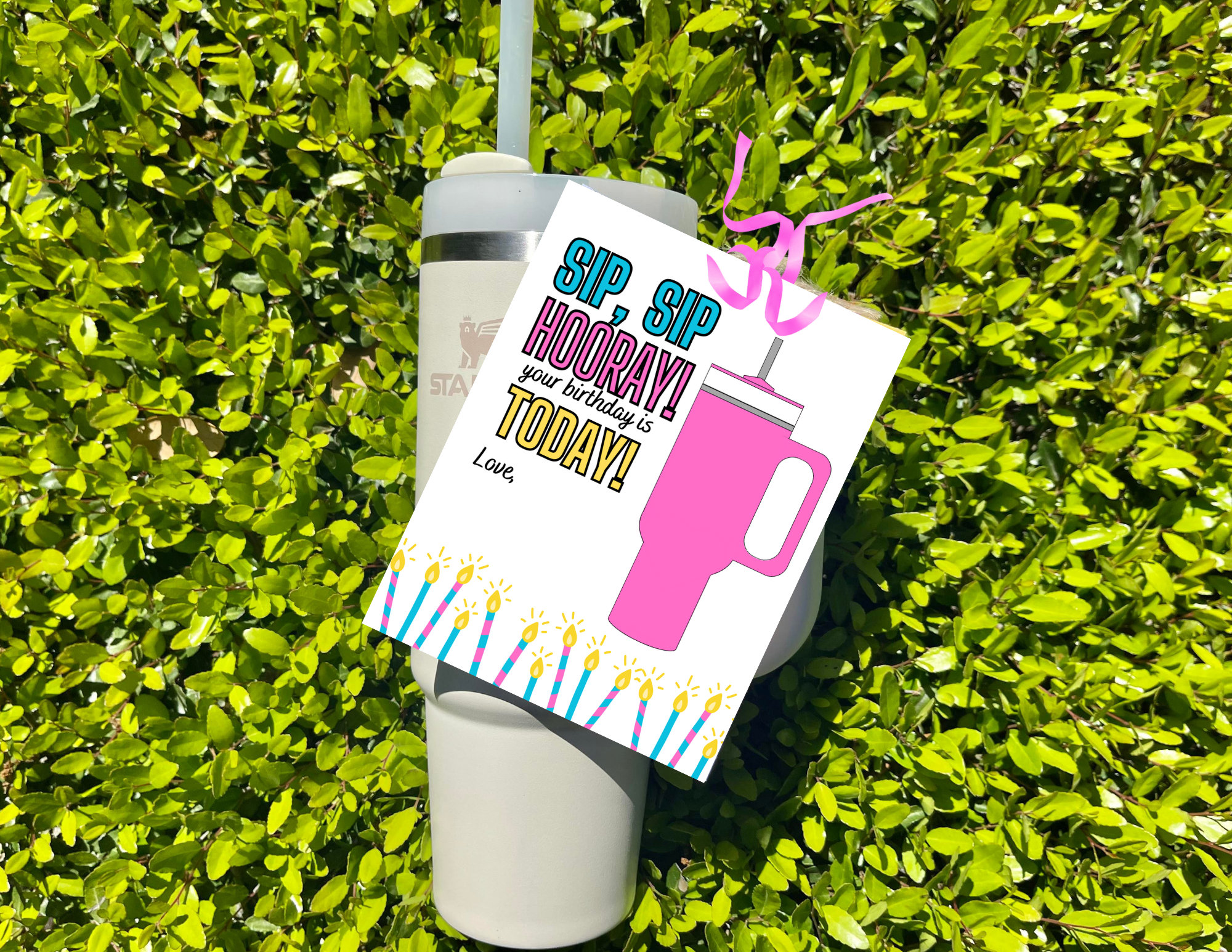 Birthday Stanley Cup Gift/ Gift Tag/ Favorite/stanley Cup/birthday Gift ...