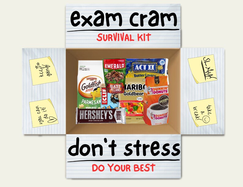 Final Exam Care Package Flaps/ Don't Stress/exam Cram/ Instant Download ...