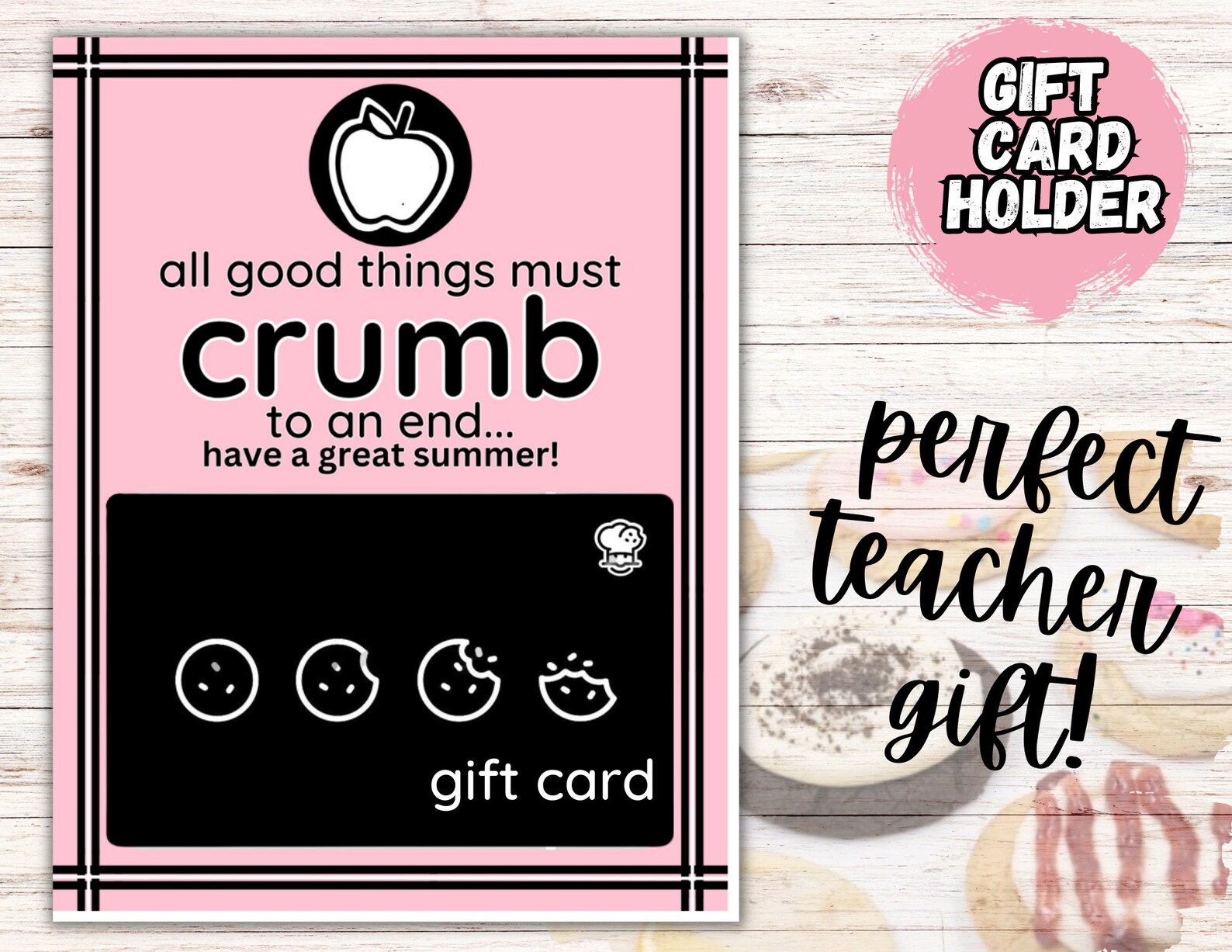 Crumbl Gift Card Holder/printable/instant Download/teacher Gift Tag ...