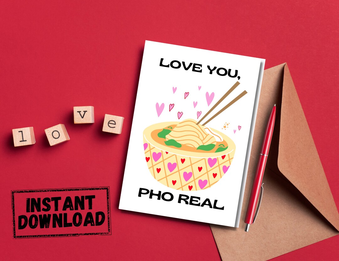 Printable Valentine's Card / Pho / 5x7 / Valentine's Day Card / Cute ...